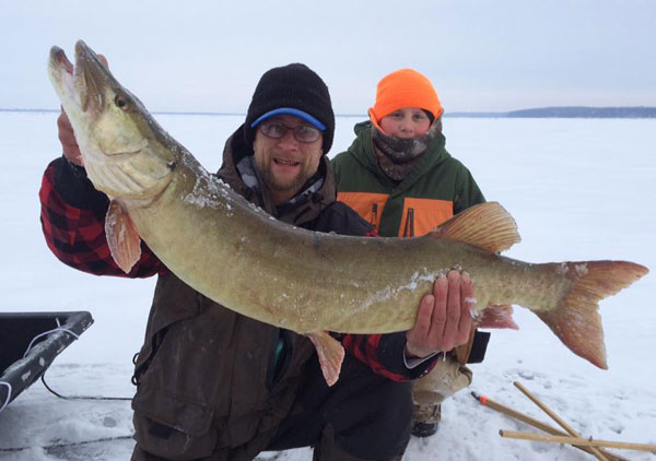 Milton, Vermont Angler Catches Muskie Through Ice
